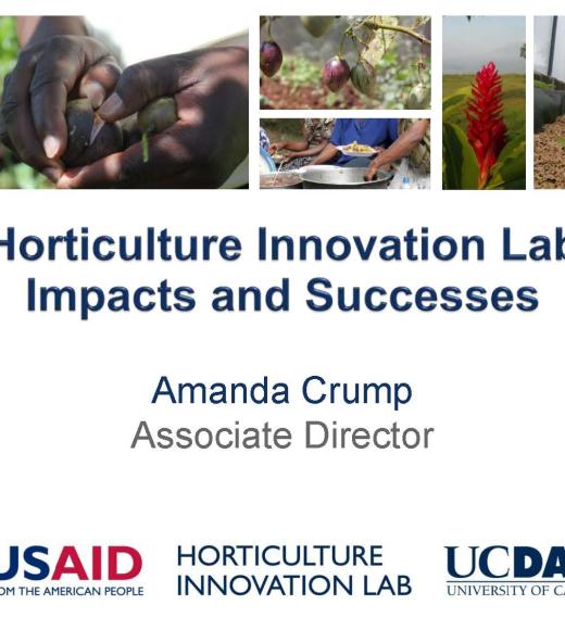 Horticulture Innovation Lab impacts, women in horticulture policy ...